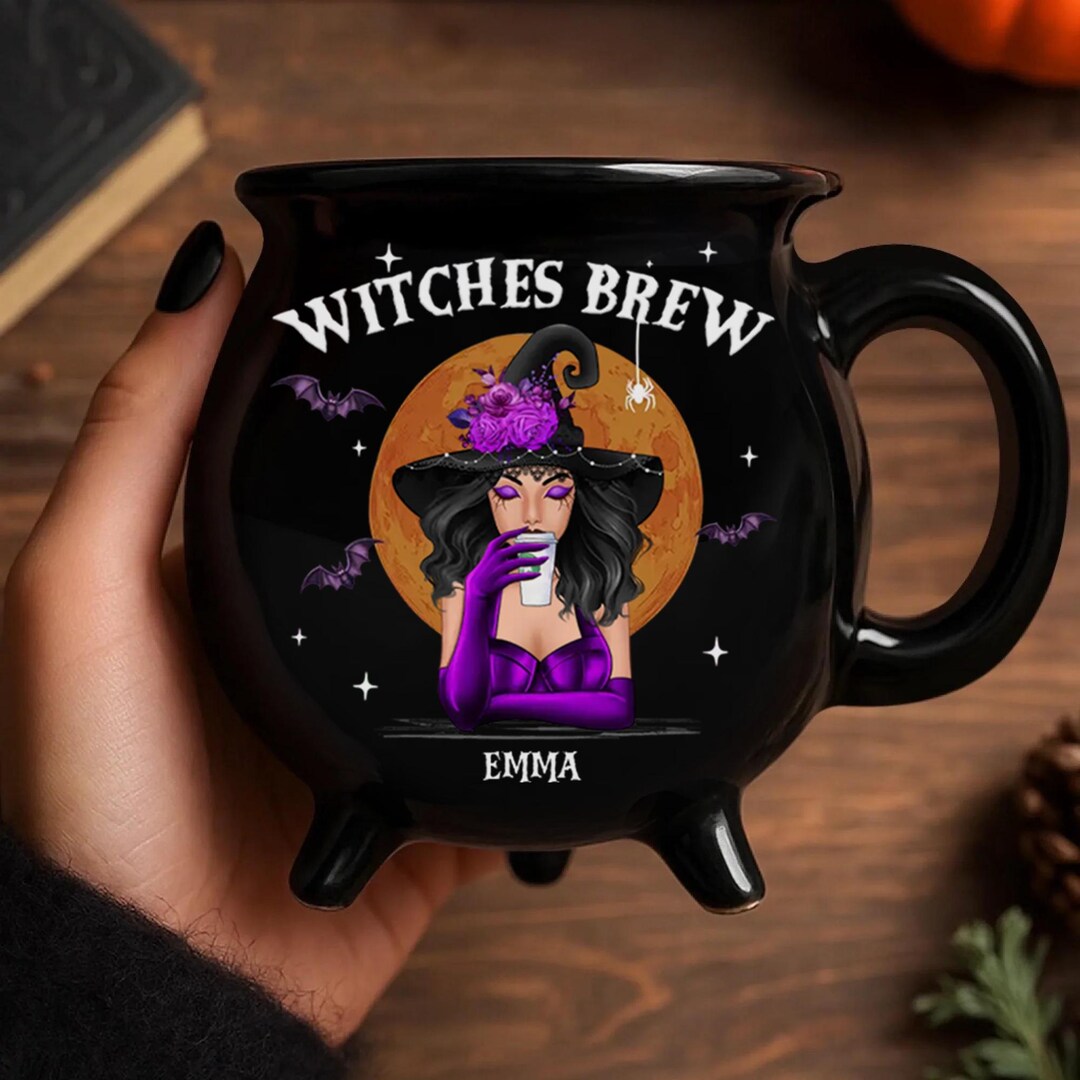 Personalized Witch Cauldron Coffee Mug - Witches Brew Cup for Fantasy ...