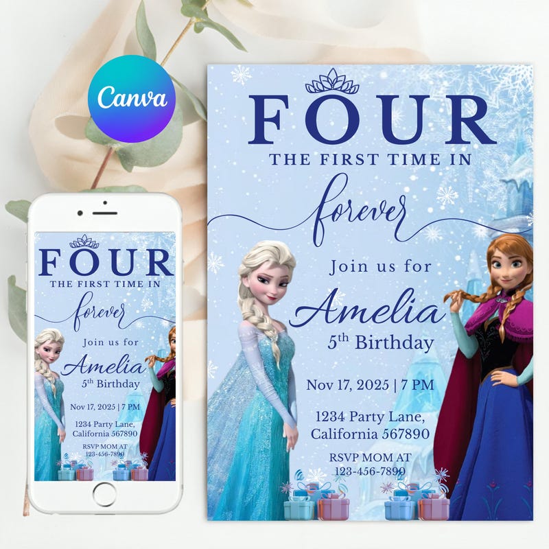 4 Year Old Elsa Party - Etsy