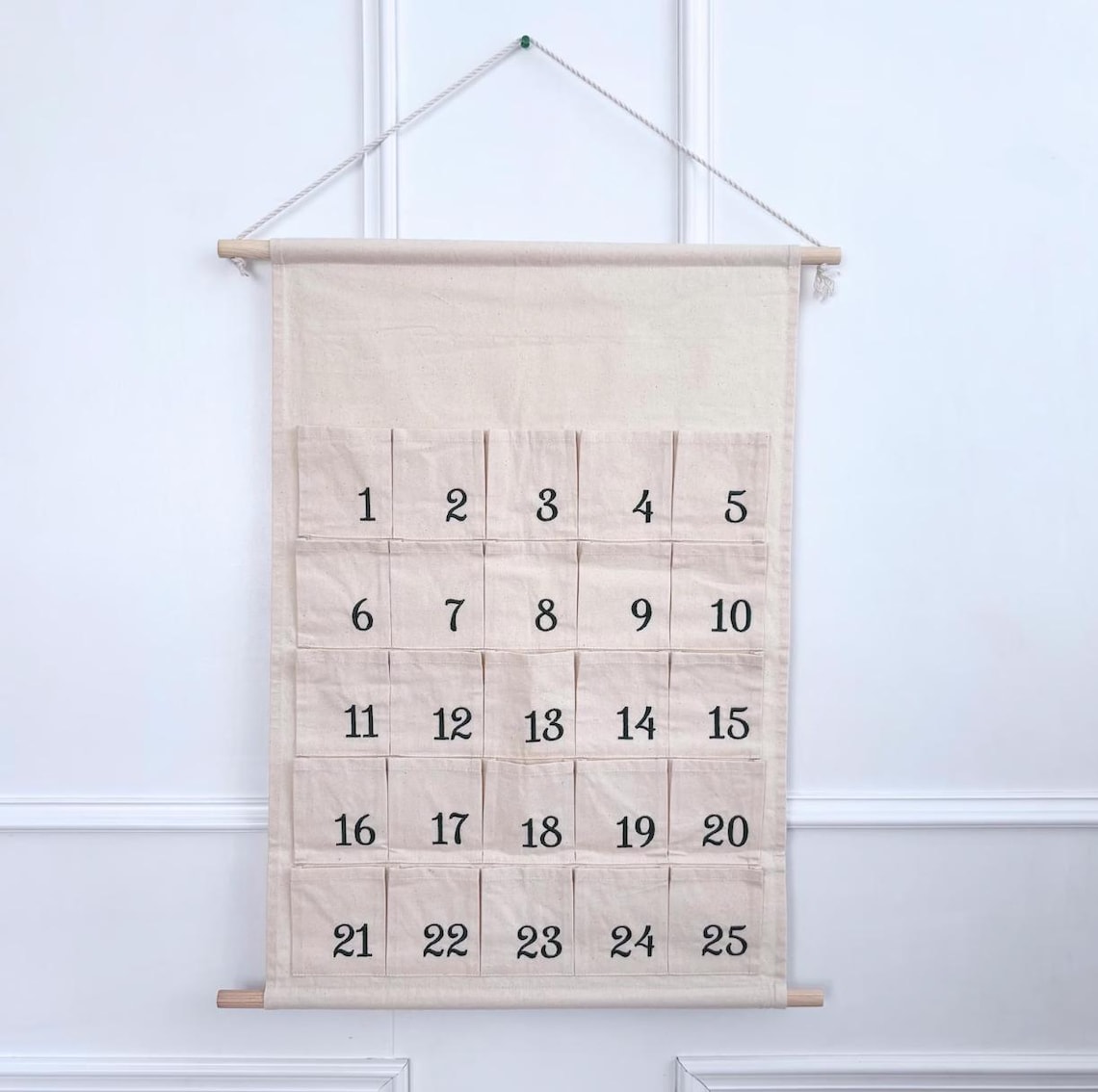 Embroidered Fabric Advent Calendar Custom for Children, Reusable ...