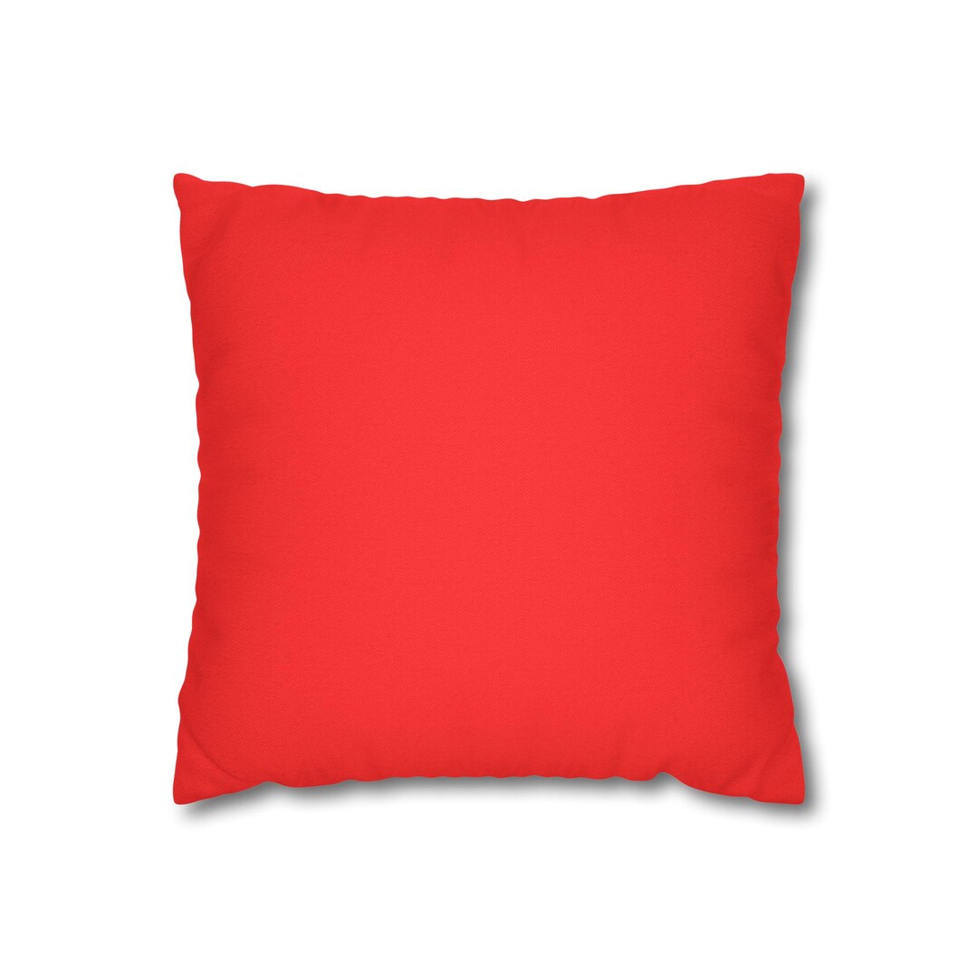 Bright Red Square Pillowcase: Modern Home Decor Accent - Etsy