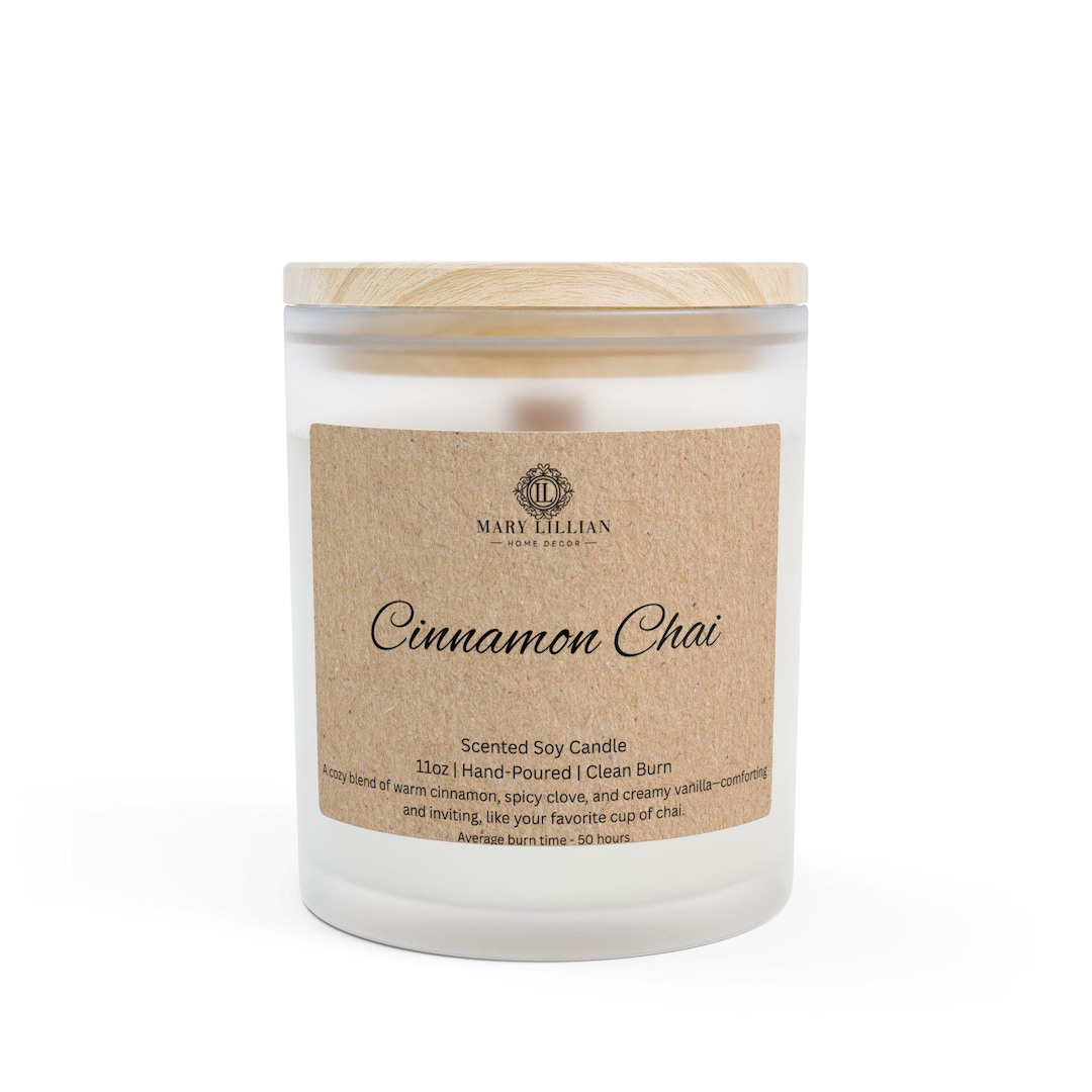 Cinnamon Chai Candle - Warm Cinnamon, Spicy Clove, Creamy Vanilla 11oz ...