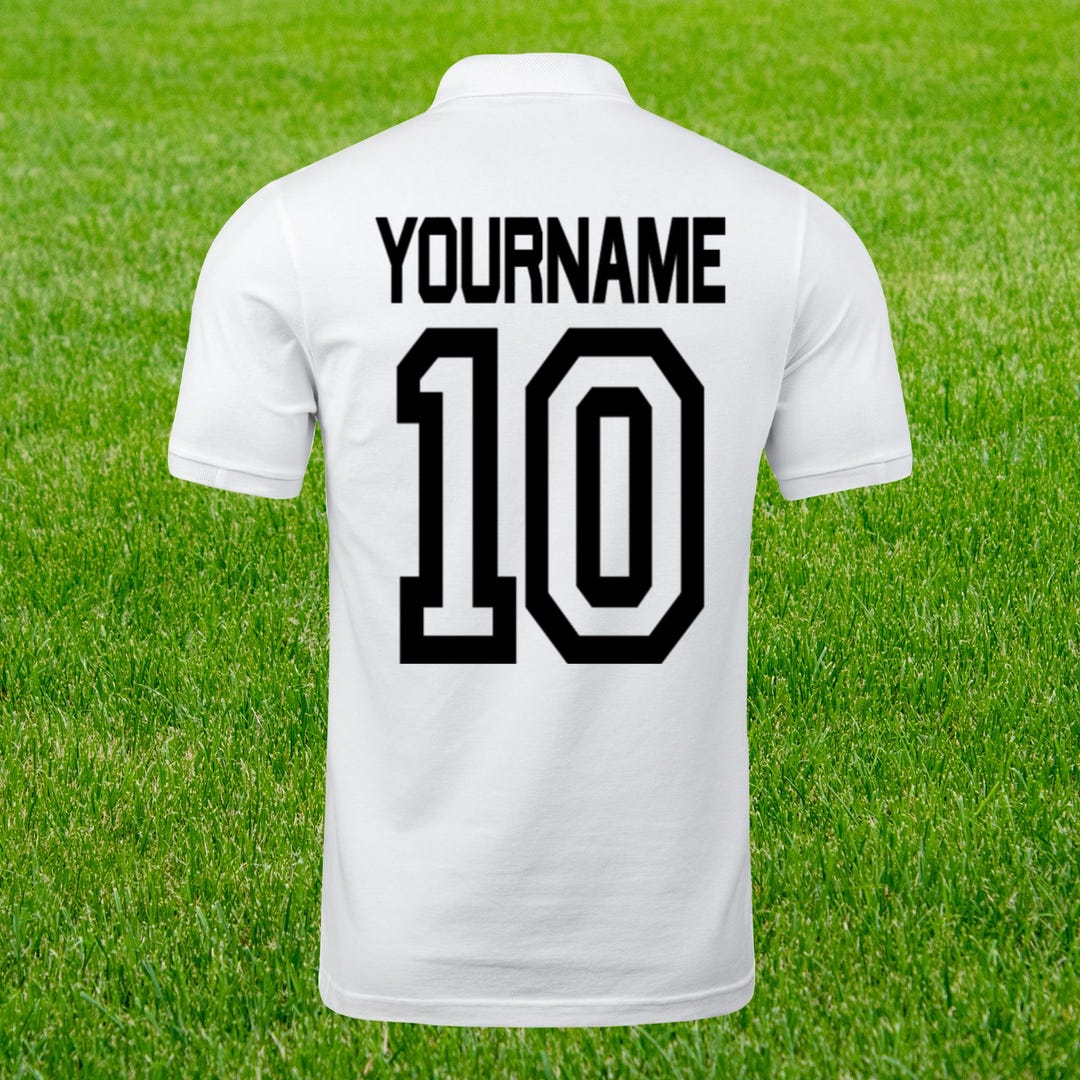 Personalised Football Shirt Name & Number Iron-on Decal – Custom Kit ...