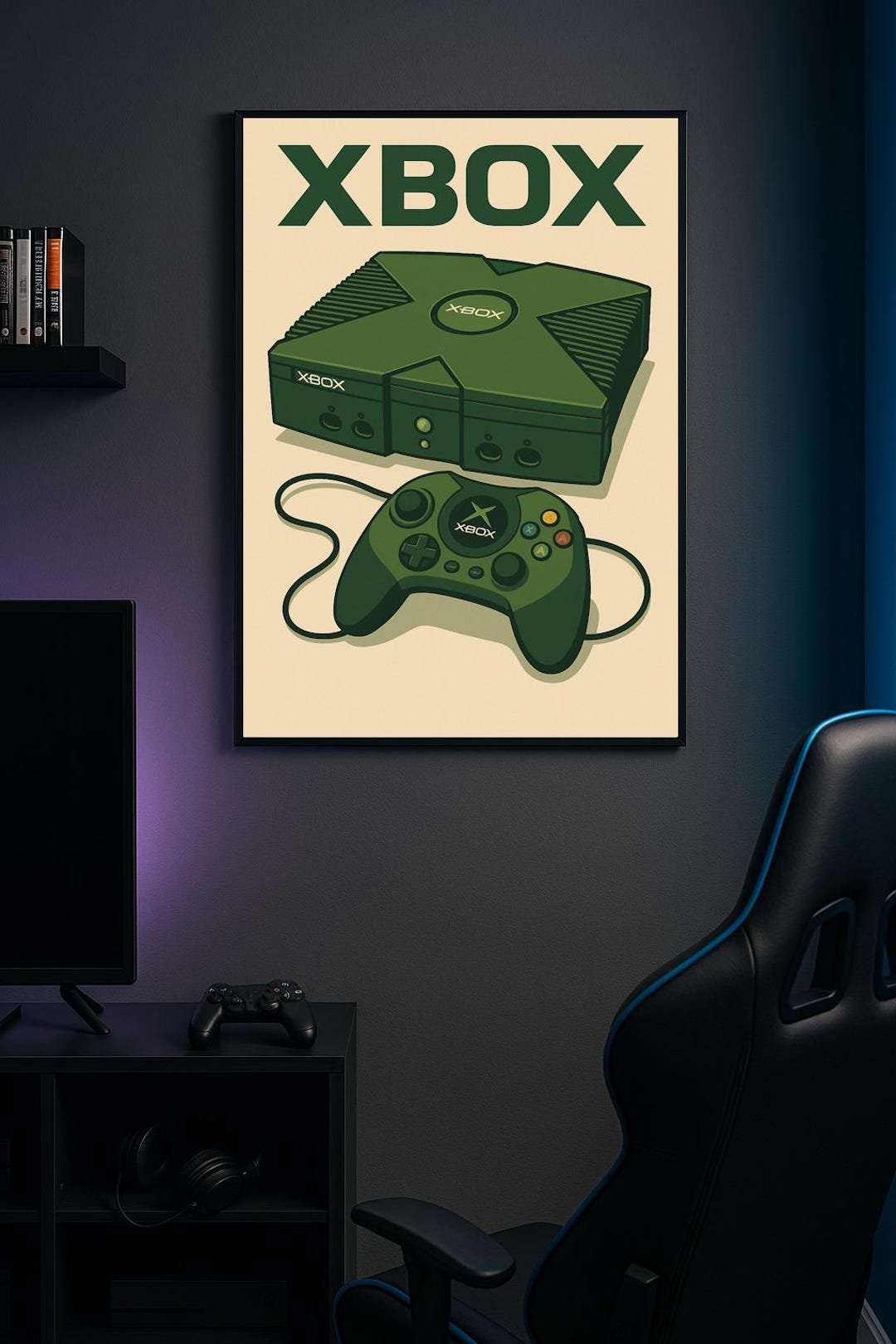 Original Xbox Stylized Poster – Printable Wall Art | Retro Gaming ...