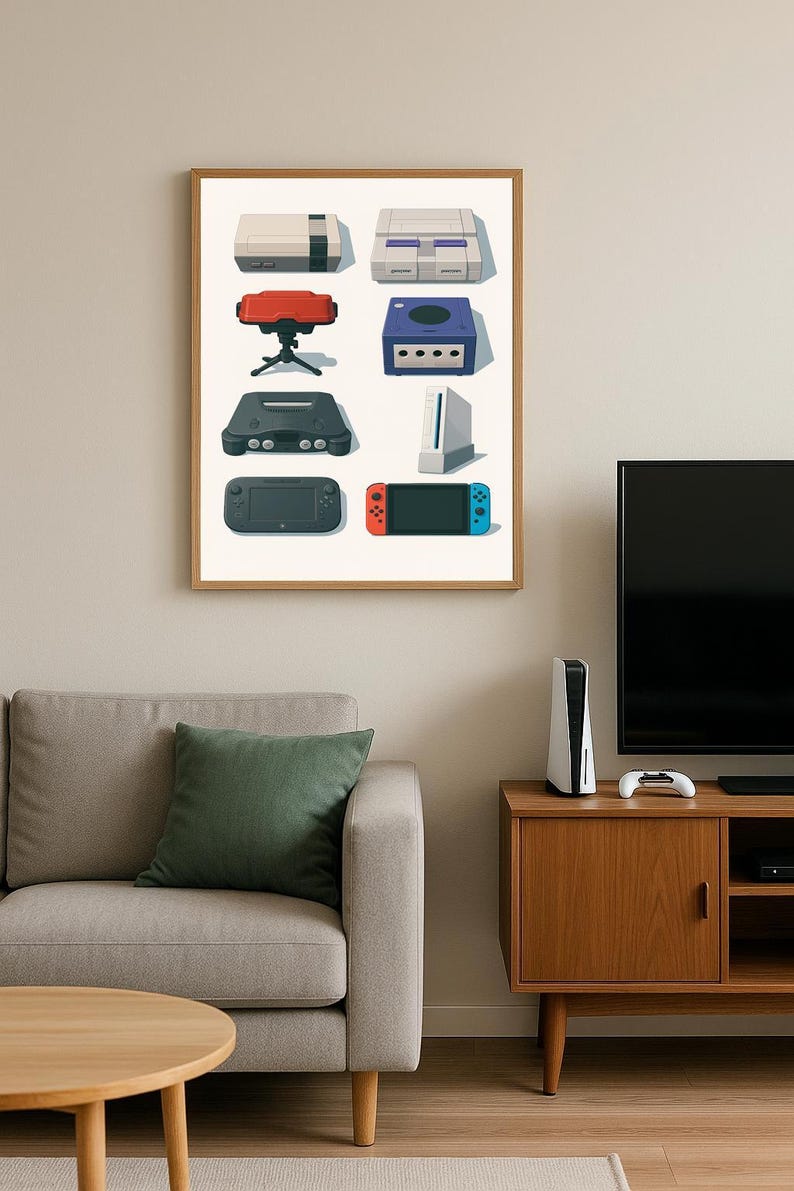 Nintendo Console Timeline Poster – Gaming Wall Art, Digital Download ...