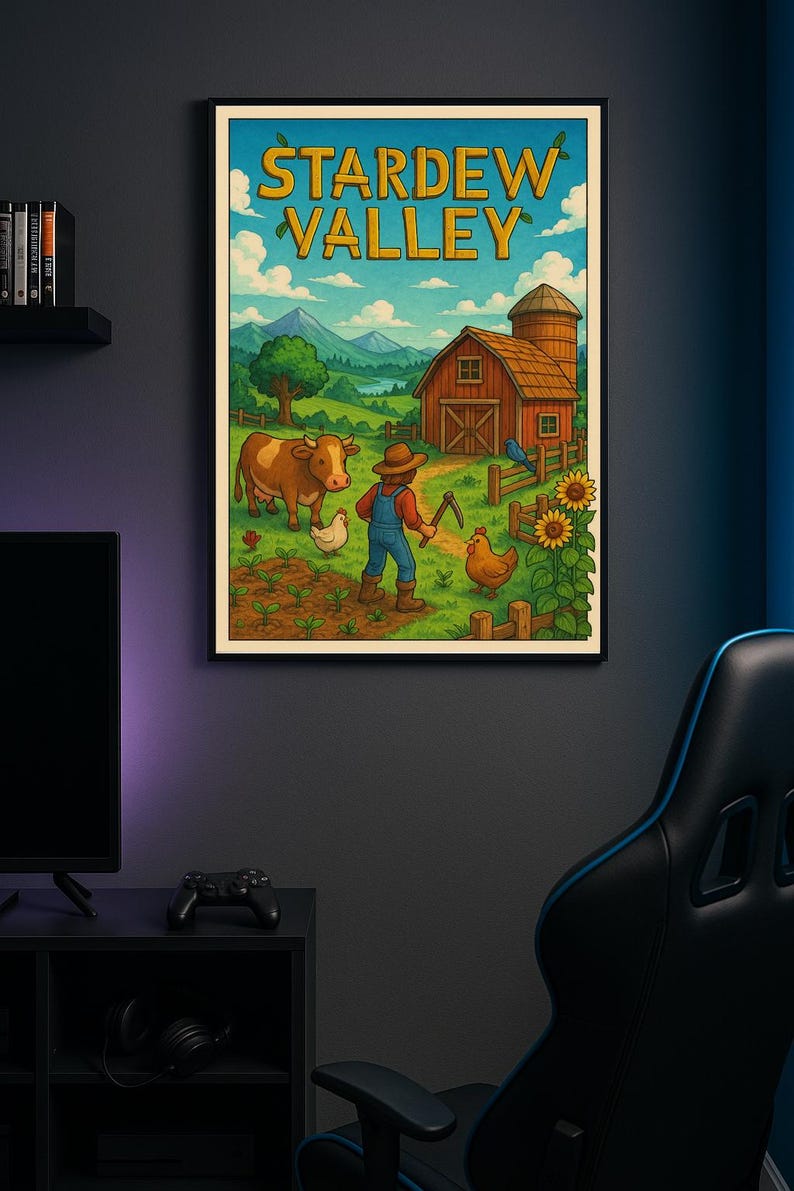 Stardew Valley Poster Bundle – 7 Sizes Included | Vintage Farm Game ...