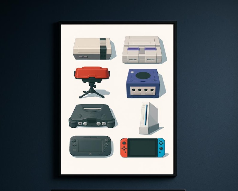 Nintendo Console Timeline Poster – Gaming Wall Art, Digital Download ...