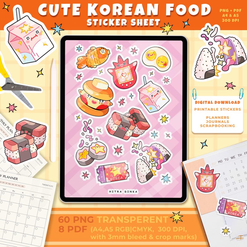 Korean Snack Stickers - Etsy