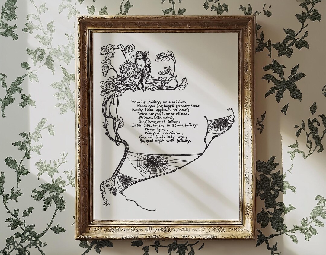 Printable Shakespeare Poem | Vintage Fairy Tale Bookplate | Letter Size ...