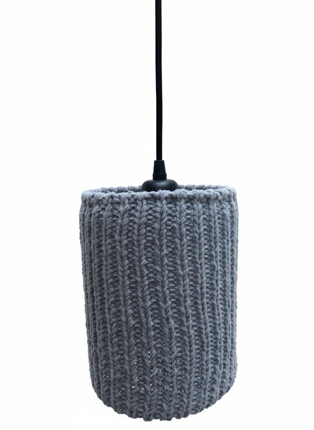 Handmade Knitted Wool Pendant Light - Etsy
