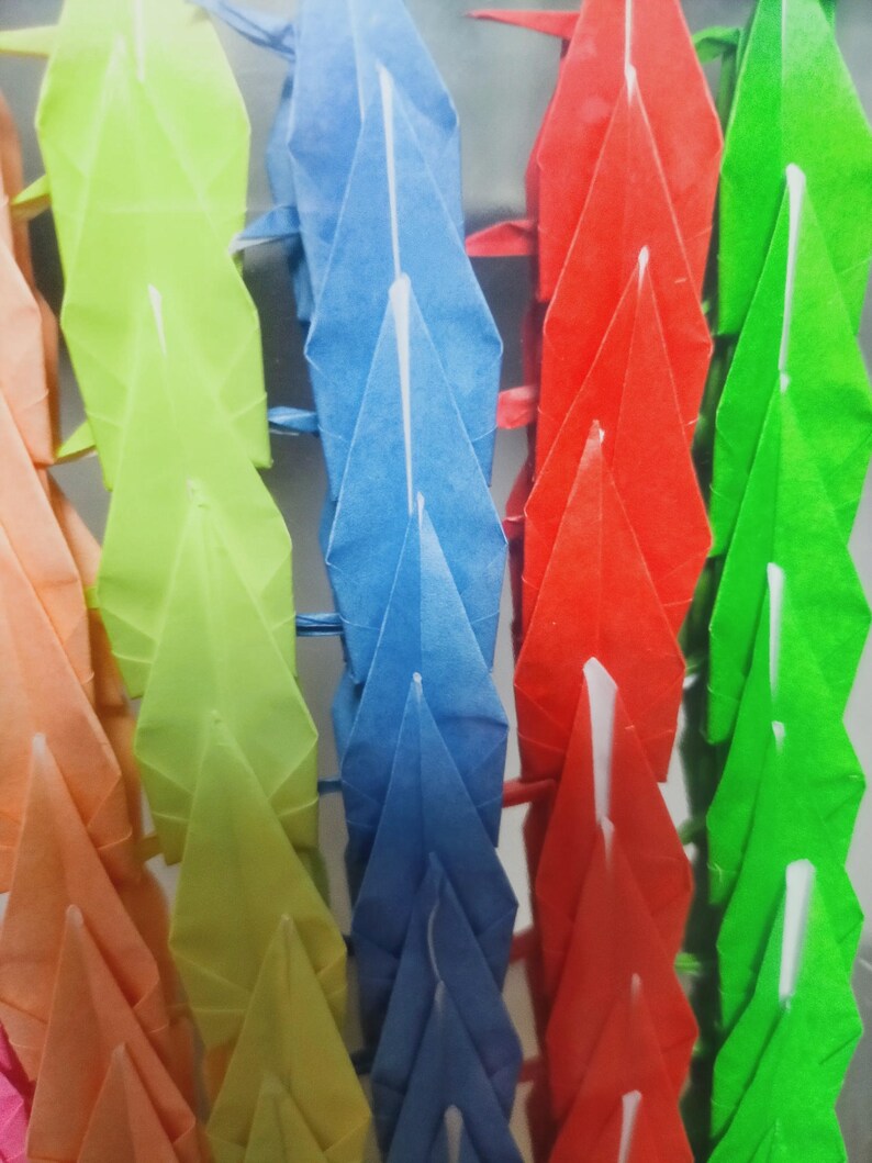 100 Rainbow Origami Cranes – Japanese Lucky Charm - Etsy