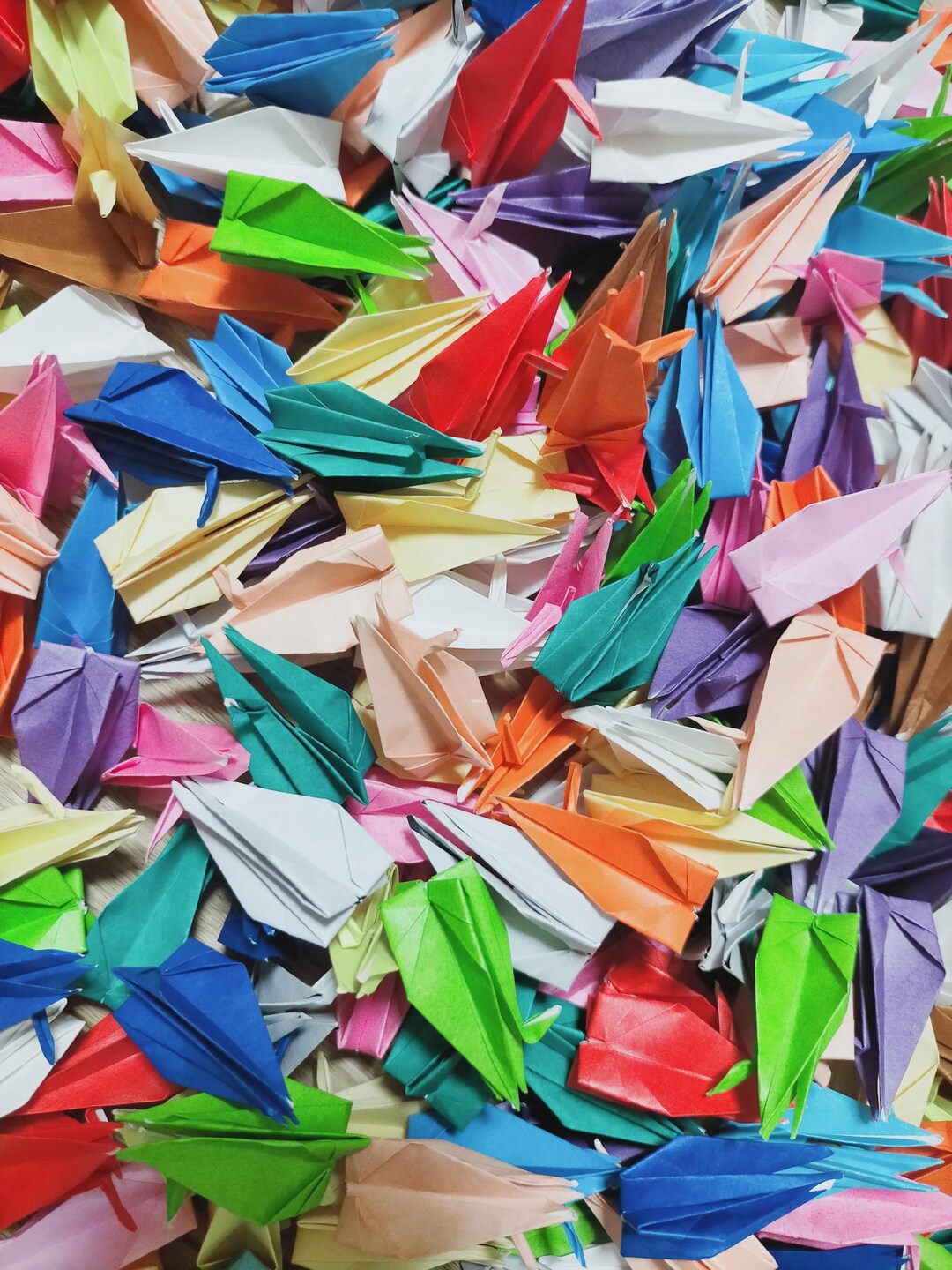 100 Rainbow Origami Cranes – Japanese Lucky Charm - Etsy