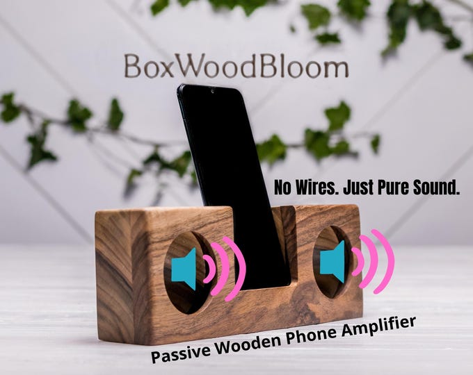 Wooden Passive Amplifier and Phone Stand - Etsy