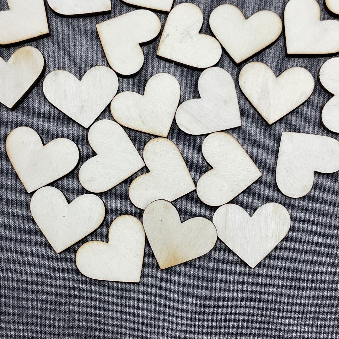 1 Inch Unfinished Wooden Heart Blanks - Etsy