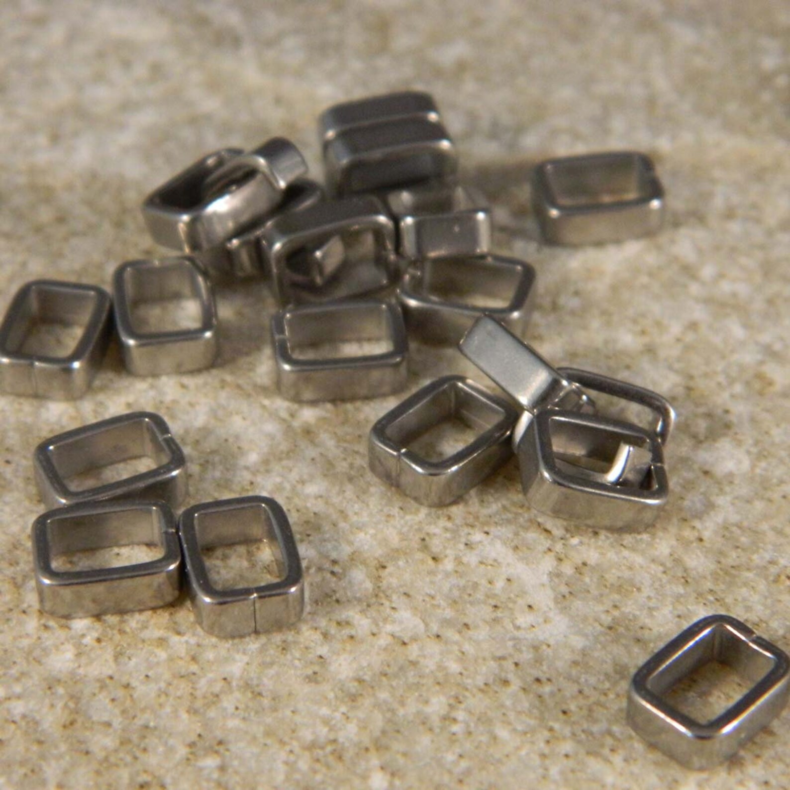 Square Stainless Steel Pinch Bails/links - Etsy