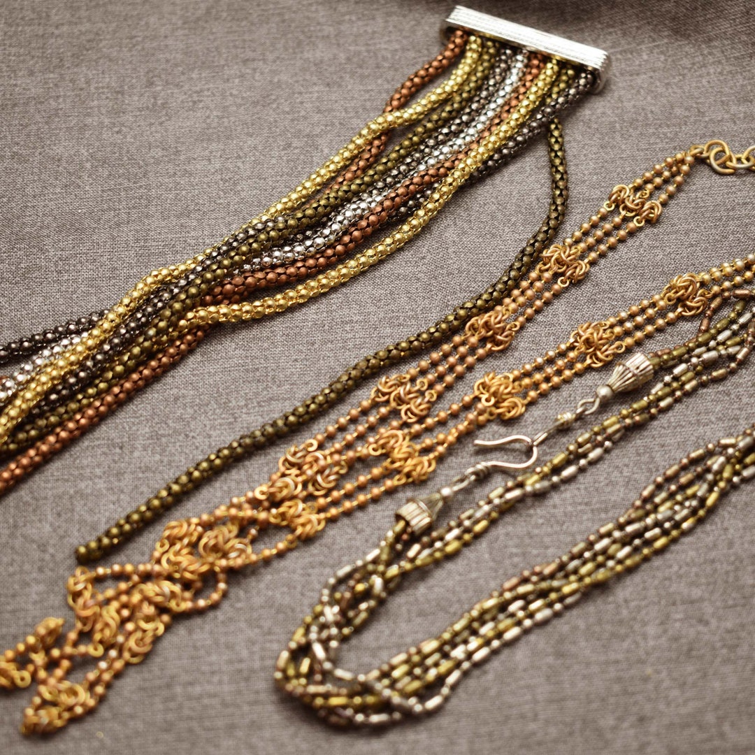 Multi Colored Metal Chain Craft Lot - Etsy