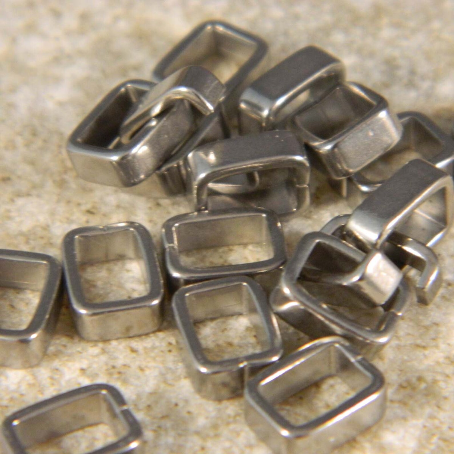 Square Stainless Steel Pinch Bails/links - Etsy