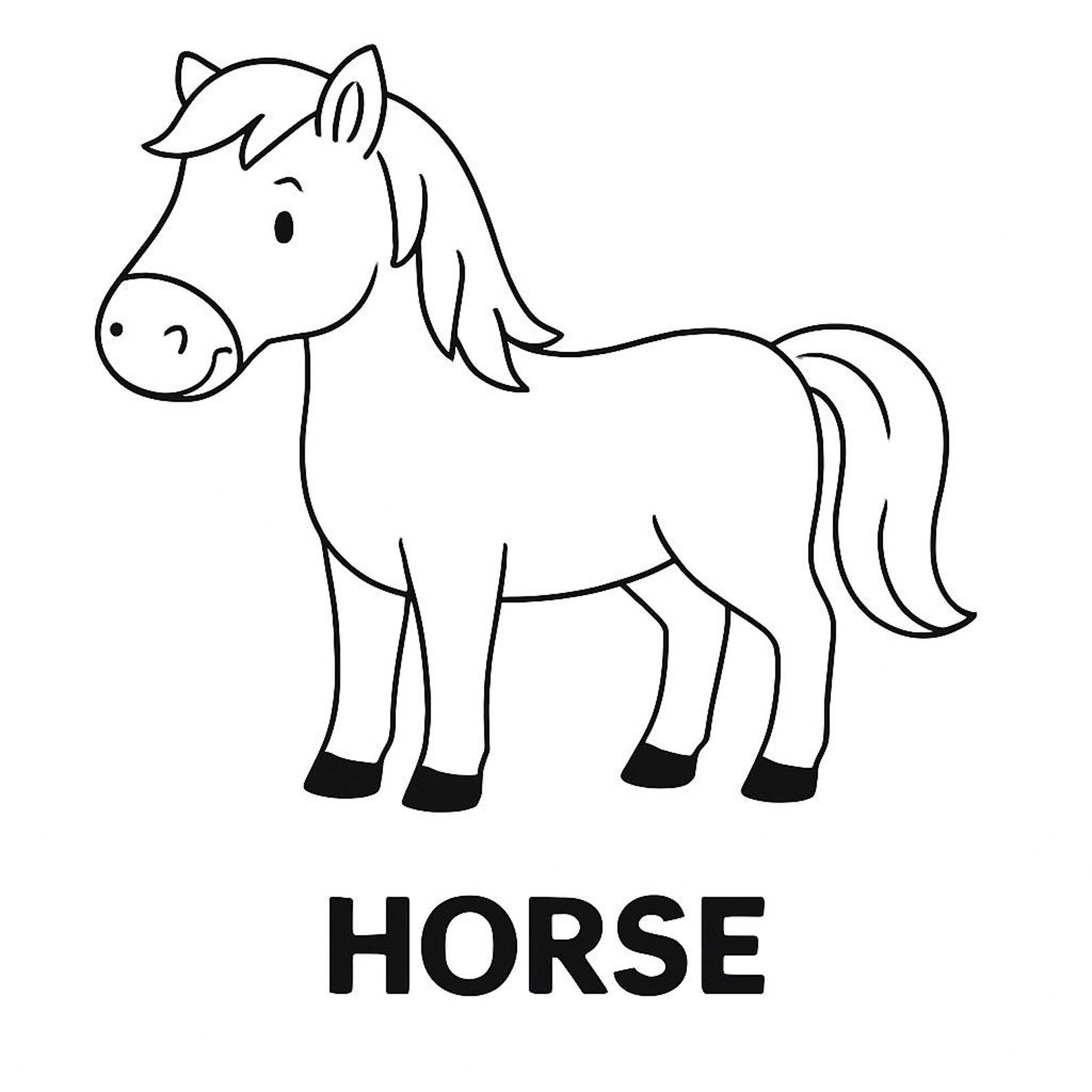 Farm Animal Coloring Pages for Kids – Printable Preschool Activity ...