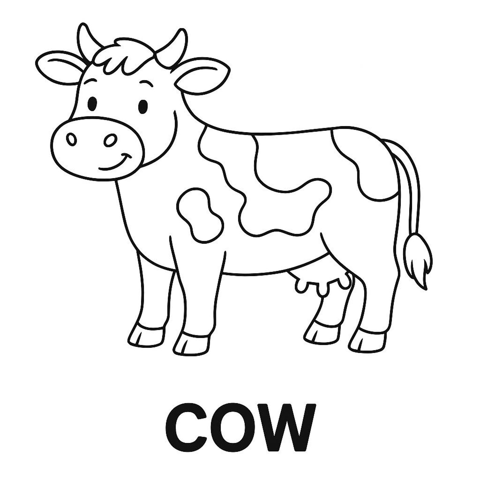 Farm Animal Coloring Pages for Kids – Printable Preschool Activity ...