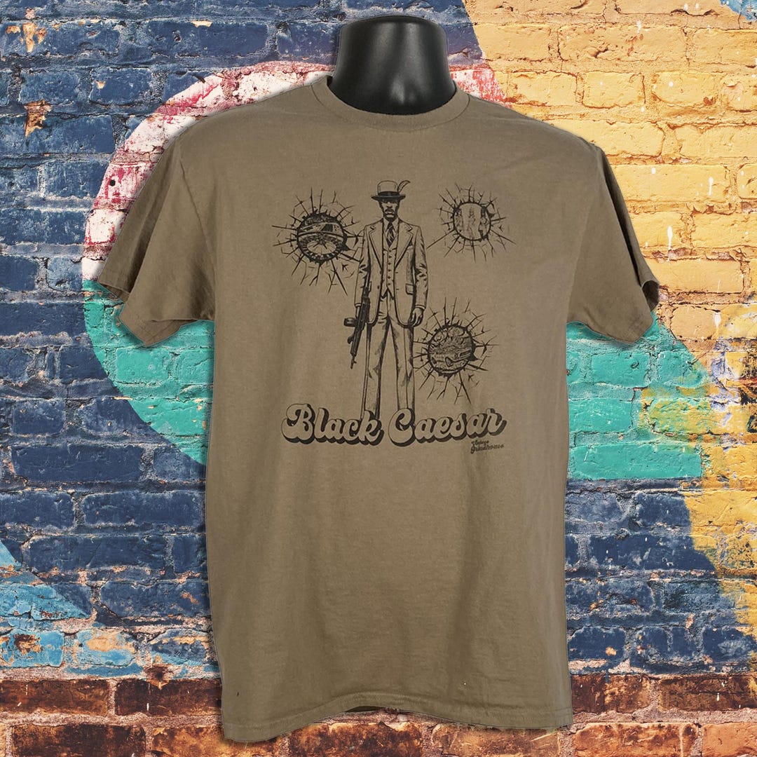 Black Caesar T-shirt - Hand-printed Inspired by the 70s Action Movie ...