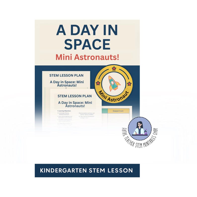 Kindergarten STEM Lesson Plan- A Day in Space: Mini Astronauts! | Hands ...