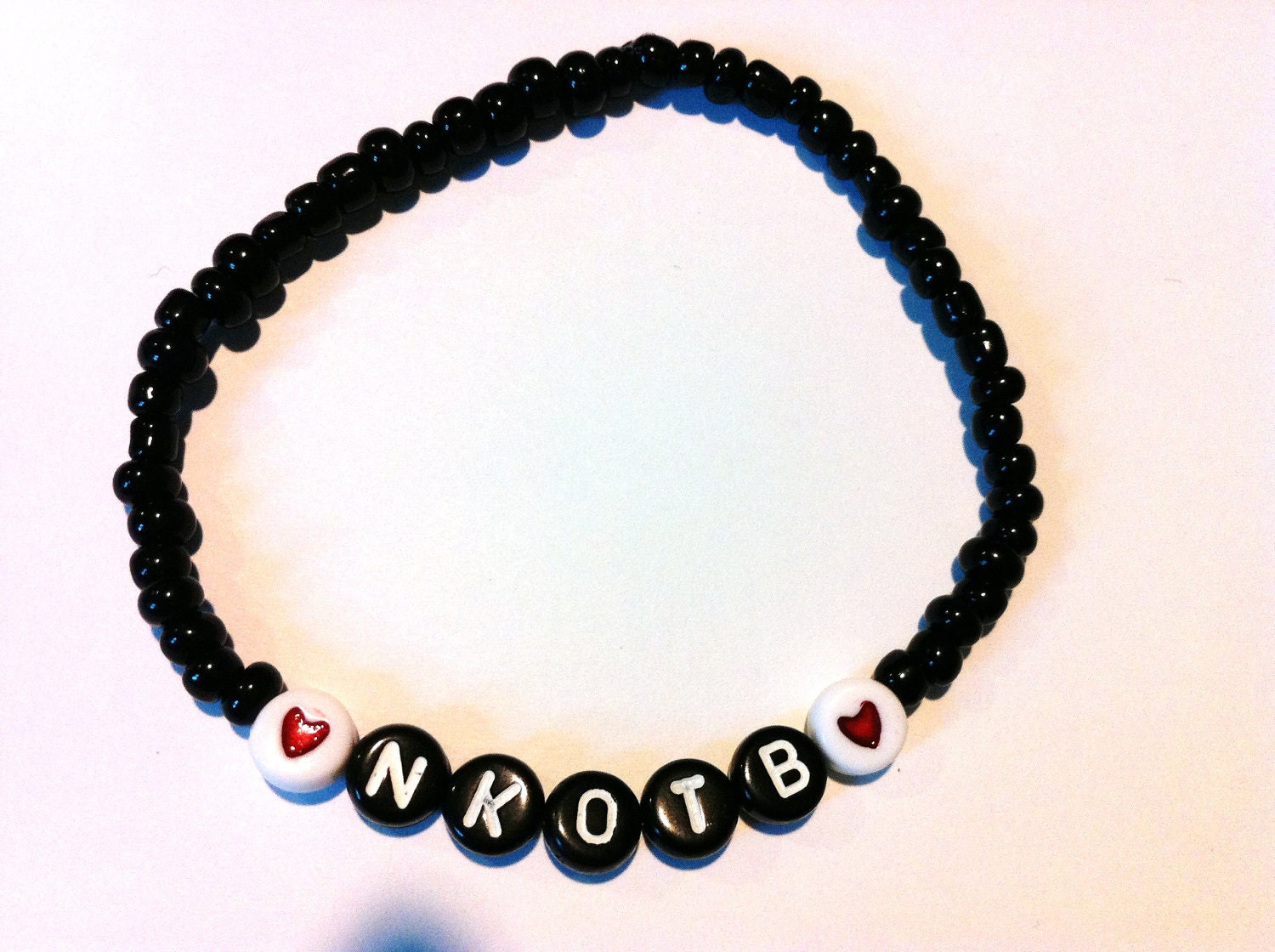 Choose Your Color HEART NKOTB Beaded Bracelet - Etsy