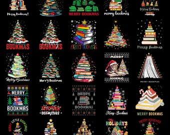 Christmas Book Lover Clipart PNG Bundle: Holiday Reading (digital ...
