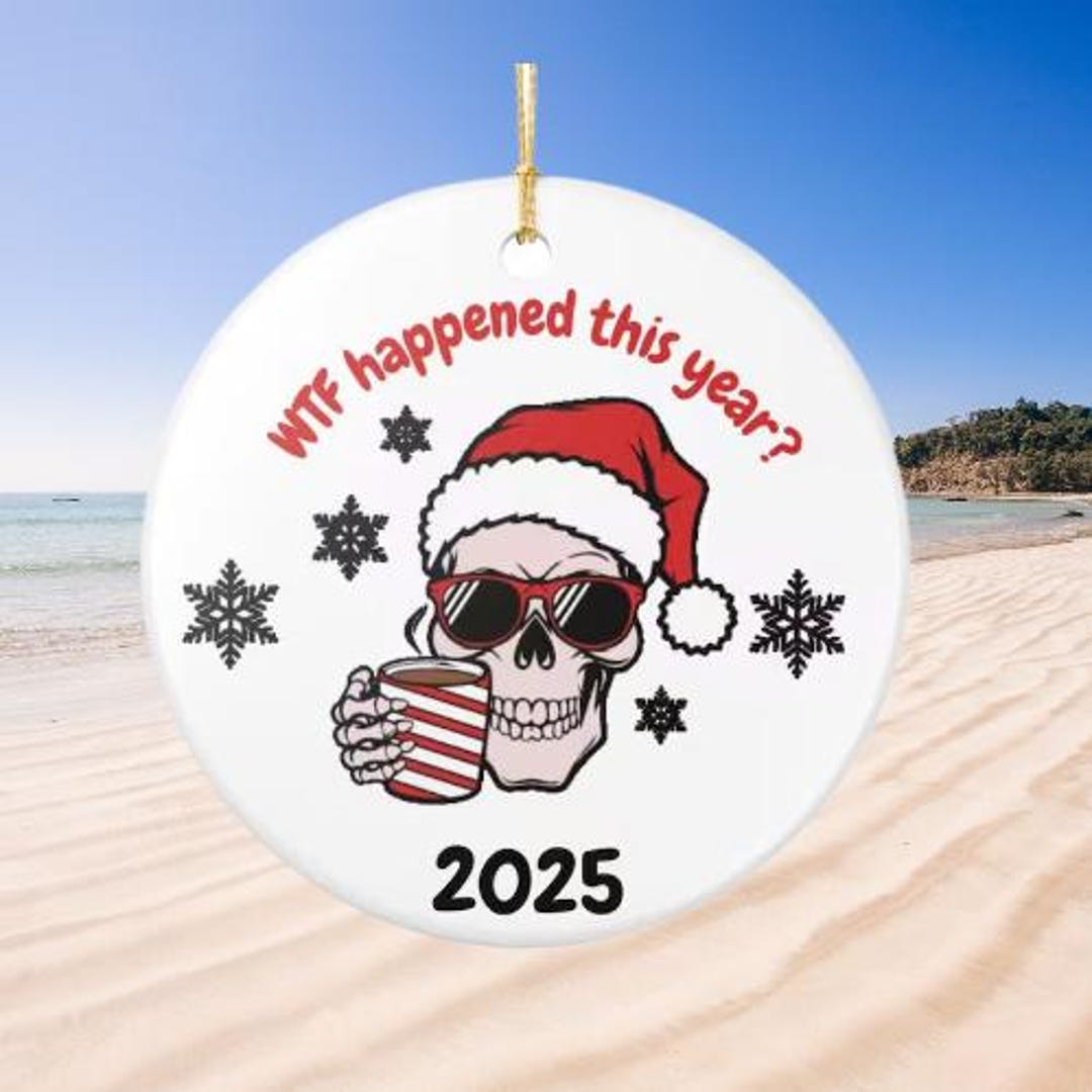 WTF Happened This Year 2025 Christmas Ornament | Funny Ceramic Holiday ...