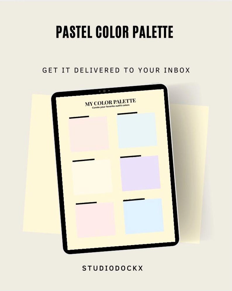 Clean Girl Color Palette Template / Pastel Fashion Moodboard / Editable ...
