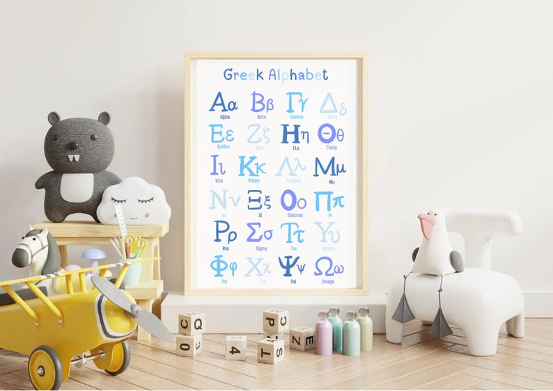 Greek Alphabet Poster for Kids: Educational Alpha to Omega Print - Etsy
