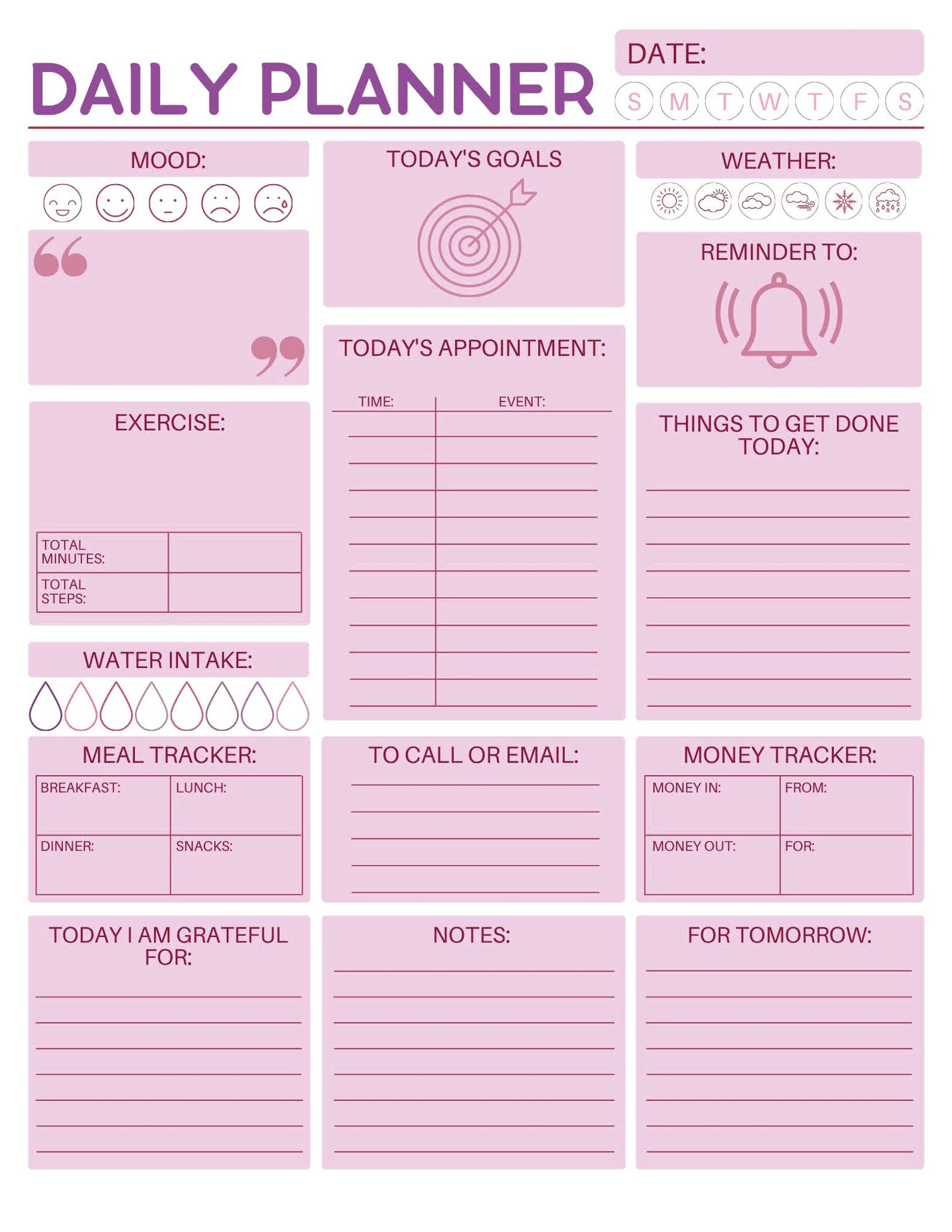 Neurodivergent Daily Planner * Daily Planner Organization Planner ...
