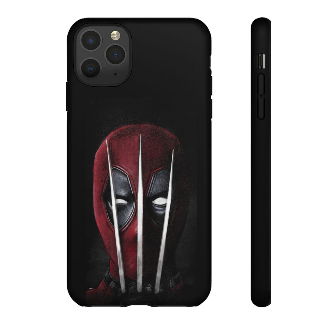 Hand Drawn Deadpool 3 Poster Tough Phone Case Print | Gift for Marvel ...