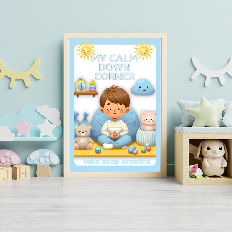 Digital Calm Corner Poster, Classroom & Home Visuals, Emotional ...