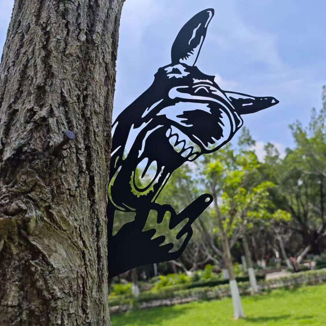Laughing Donkey Middle Finger Metal Art/garden Metal Art/yard ...