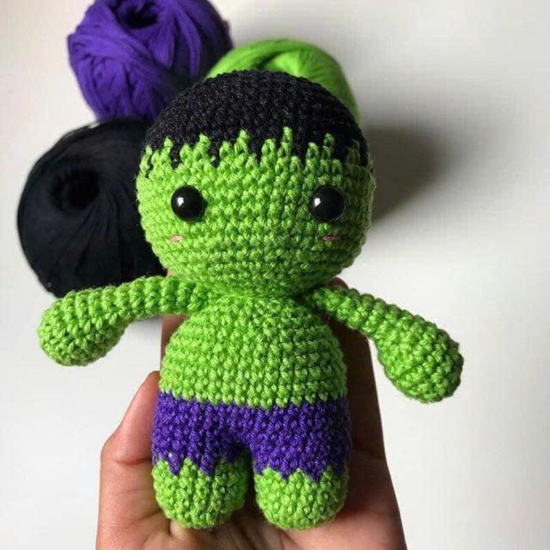 Tiny Hulk Amigurumi Crochet Pattern,mini Hulk Doll Crochet Pattern ...