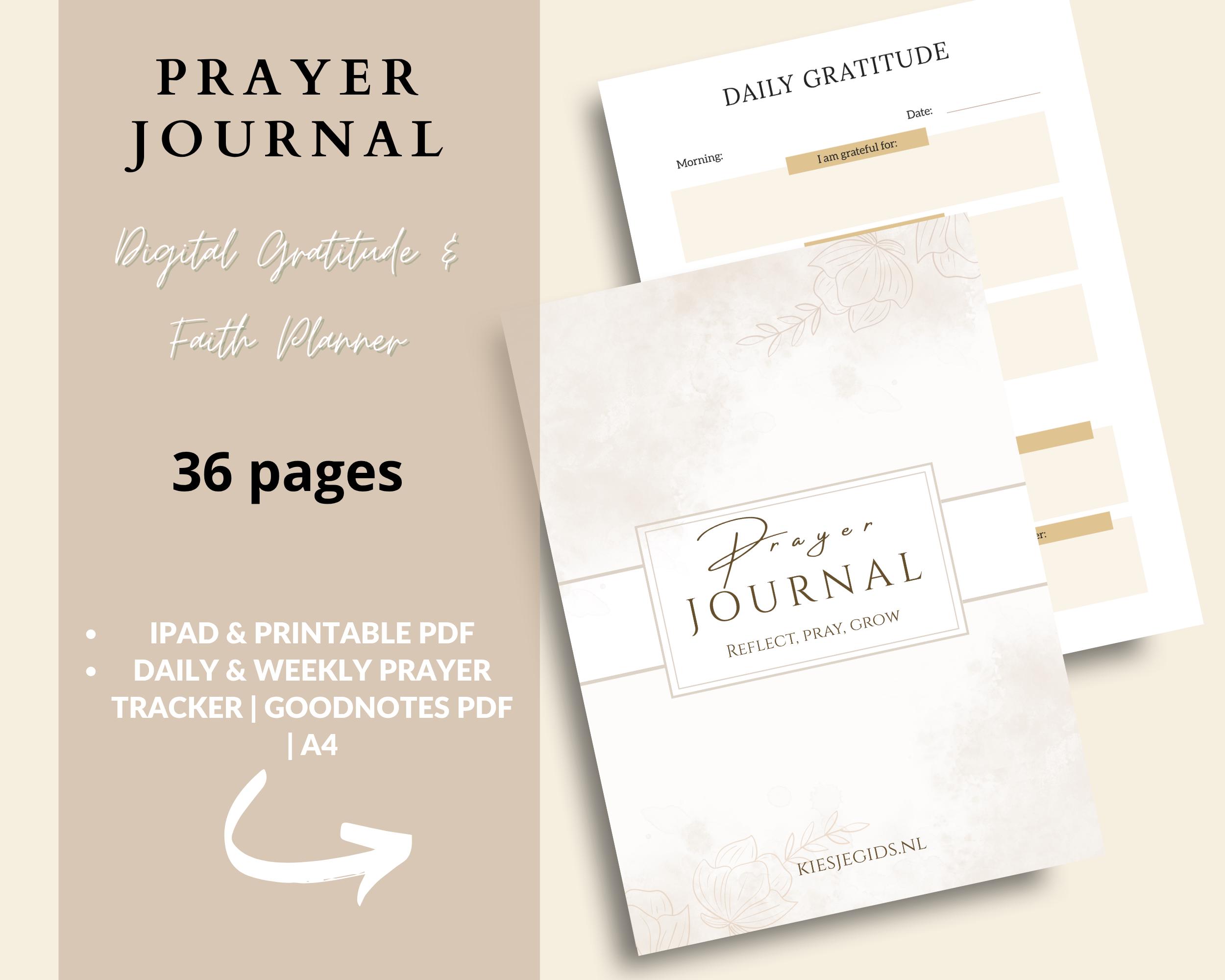 Printable Prayer Journal: Gratitude & Faith Planner (A4 PDF Digital ...