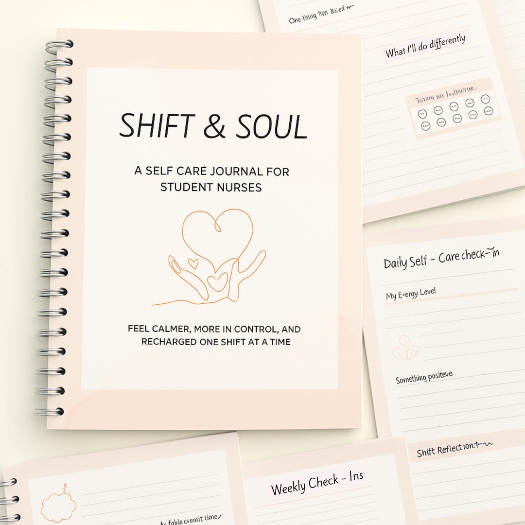 Nurse Self-care Journal | Printable Burnout Tracker | Shift Reflection ...