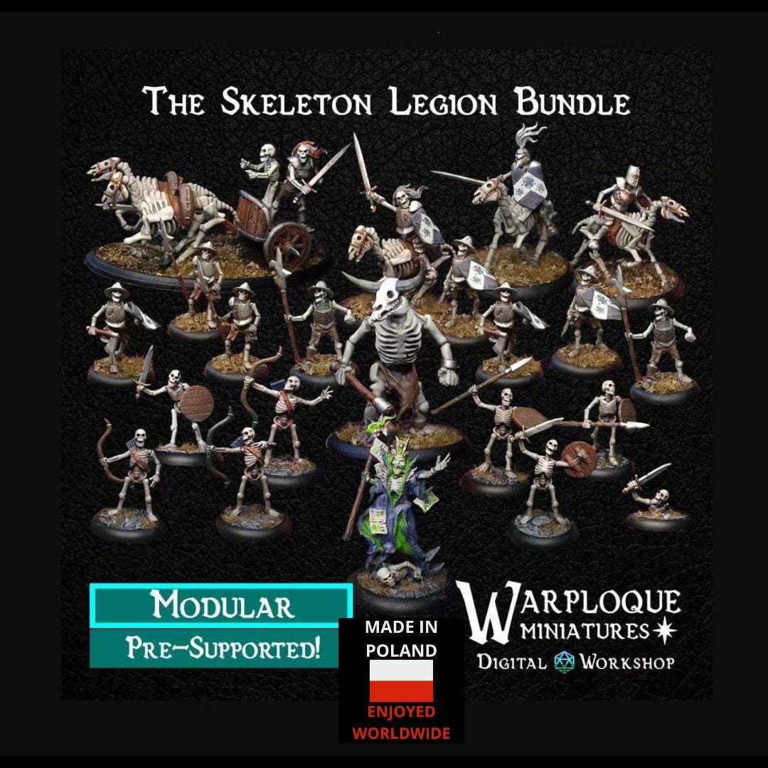 The Skeleton Legion - Multipart Tabletop Models - Etsy