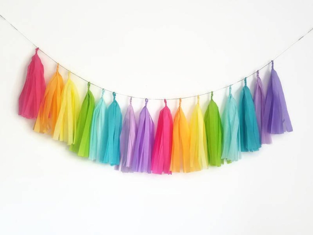 Rainbow Tassel,rainbow Tassel Garland,rainbow Garland, Bright Rainbow ...