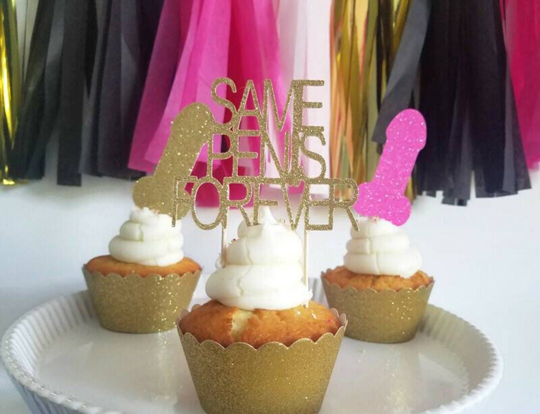 Same Penis Forever Cupcake Toppers,same Penis Forever Cupcake Picks,penis Cupcake Toppers,penis ...