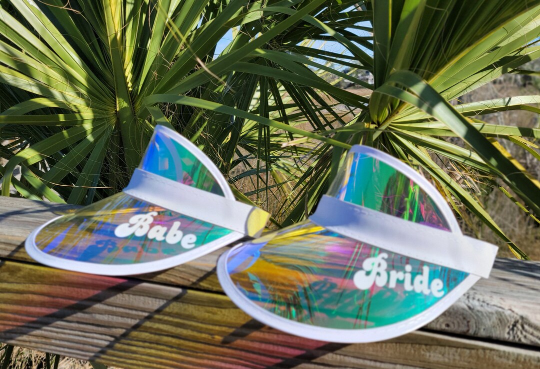 Bachelorette Visor,bridal Party Visors,custom Bride Visor, Holographic ...