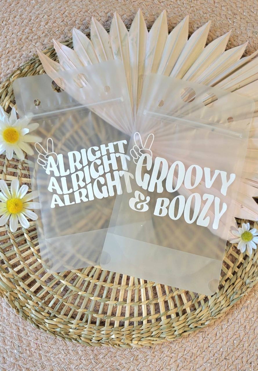 Dazed and Engaged Drink Pouch, Groovy and Boozy Drink Pouches, Alright ...