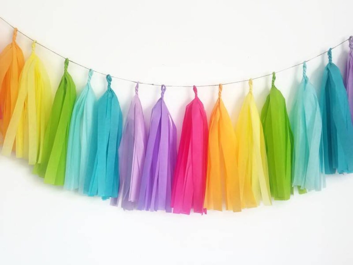 Rainbow Tassel,rainbow Tassel Garland,rainbow Garland, Bright Rainbow ...