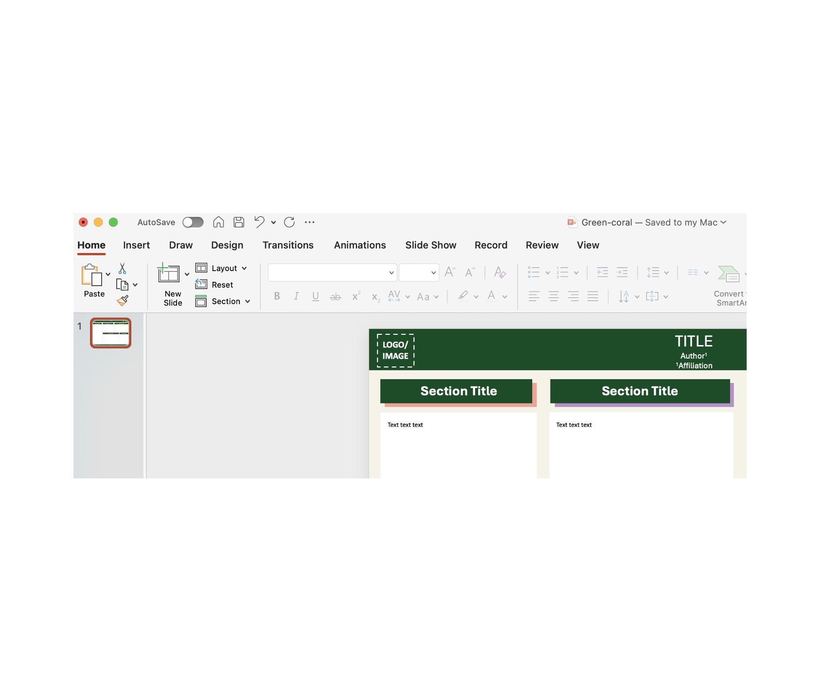 Moss Green Research Poster Template: Editable A0 Powerpoint & Google ...