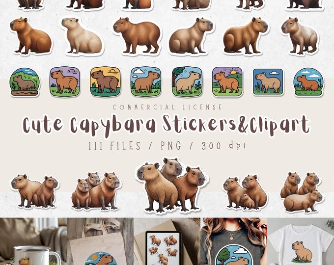 Cute Capybara PNG, Funny Capybara Clipart, Digital Sticker, Hilarious ...