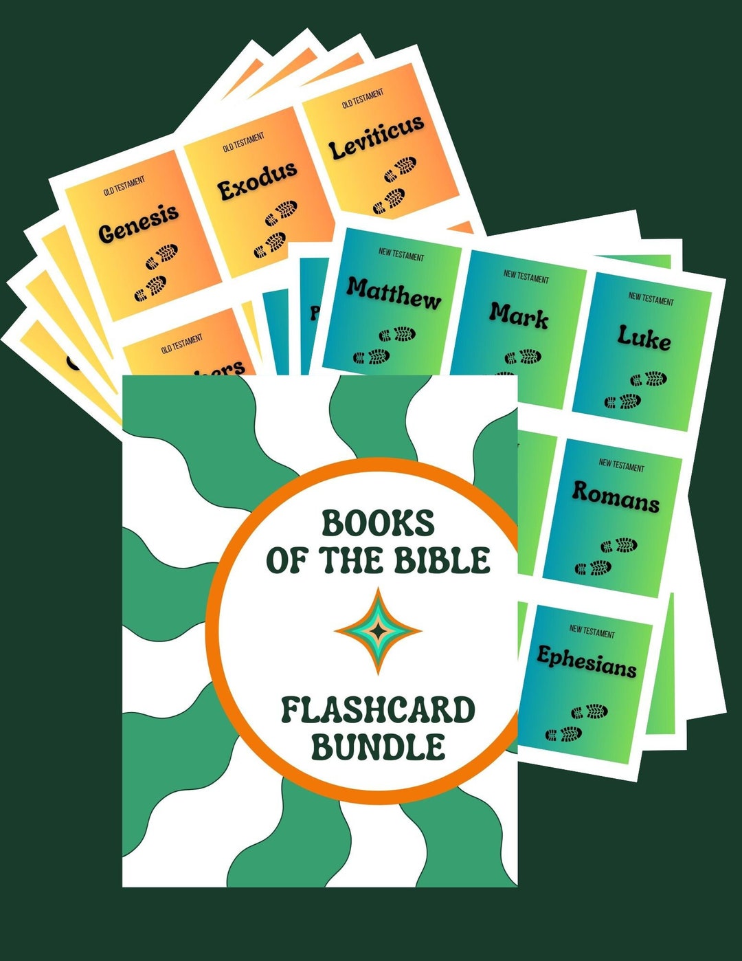 Books of the Bible Flashcards Bundle Old & New Testament - Etsy