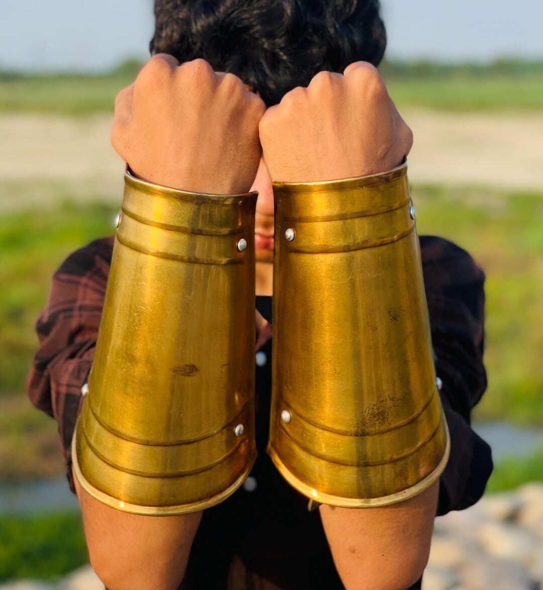 Golden Elbow Set - Medieval Hand Protector - Elbow Set - Medieval ...