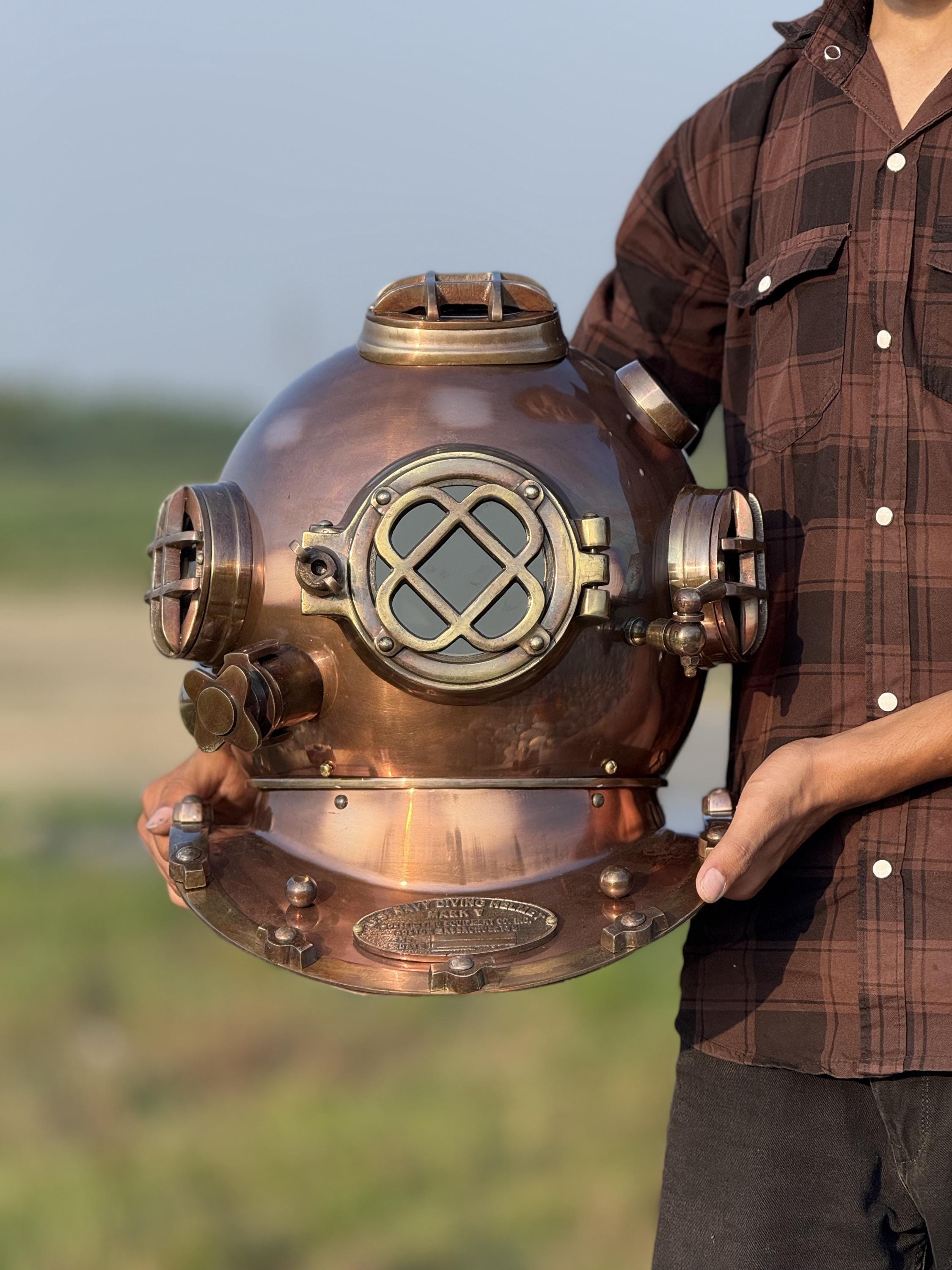 Brown Diving Helmet - Diving Helmet - Mark V US Navy Helmet - Commando ...