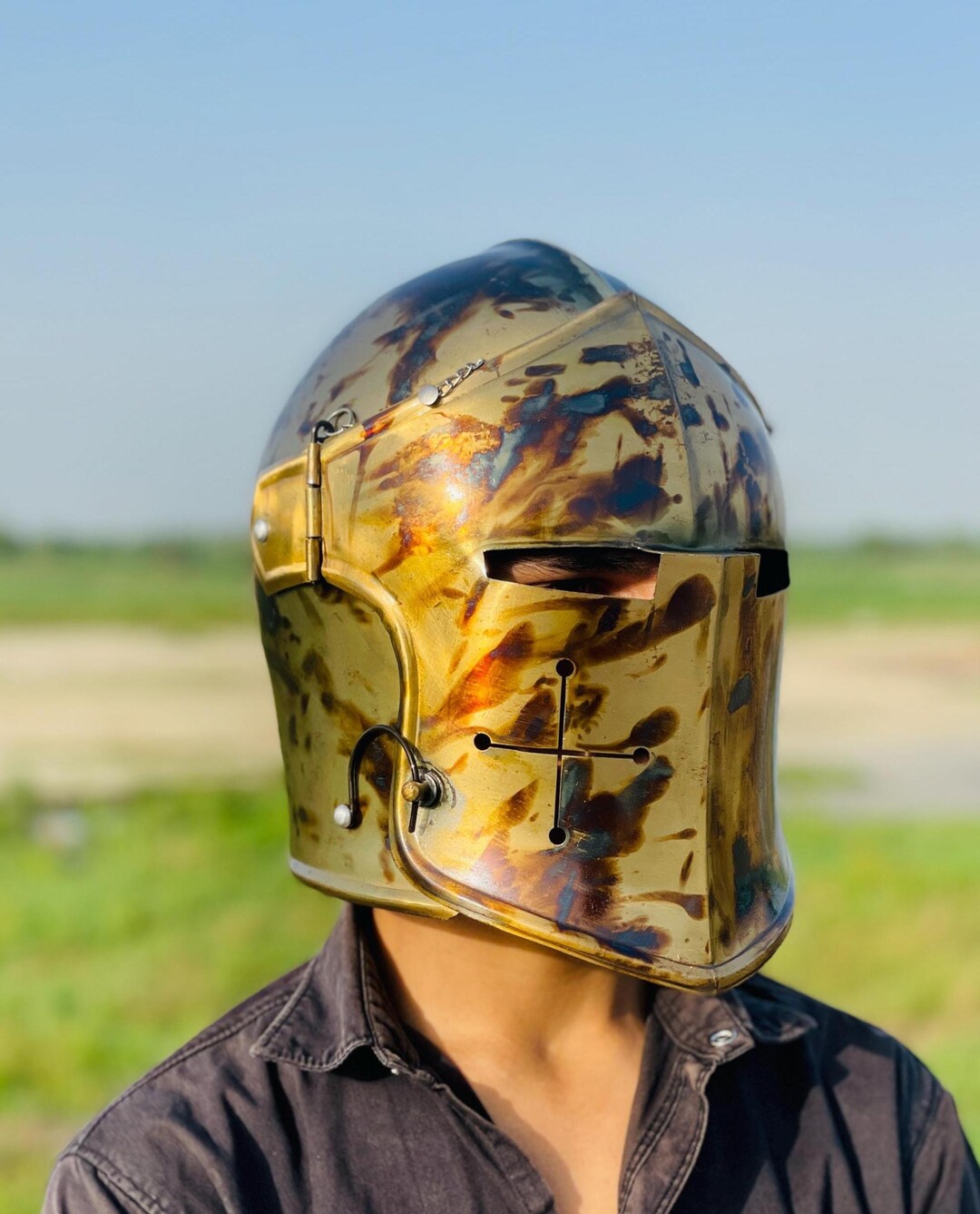Barbuta Helmet - Commando Visor Barbuta Helmet - Knight Helmet - Helmet ...