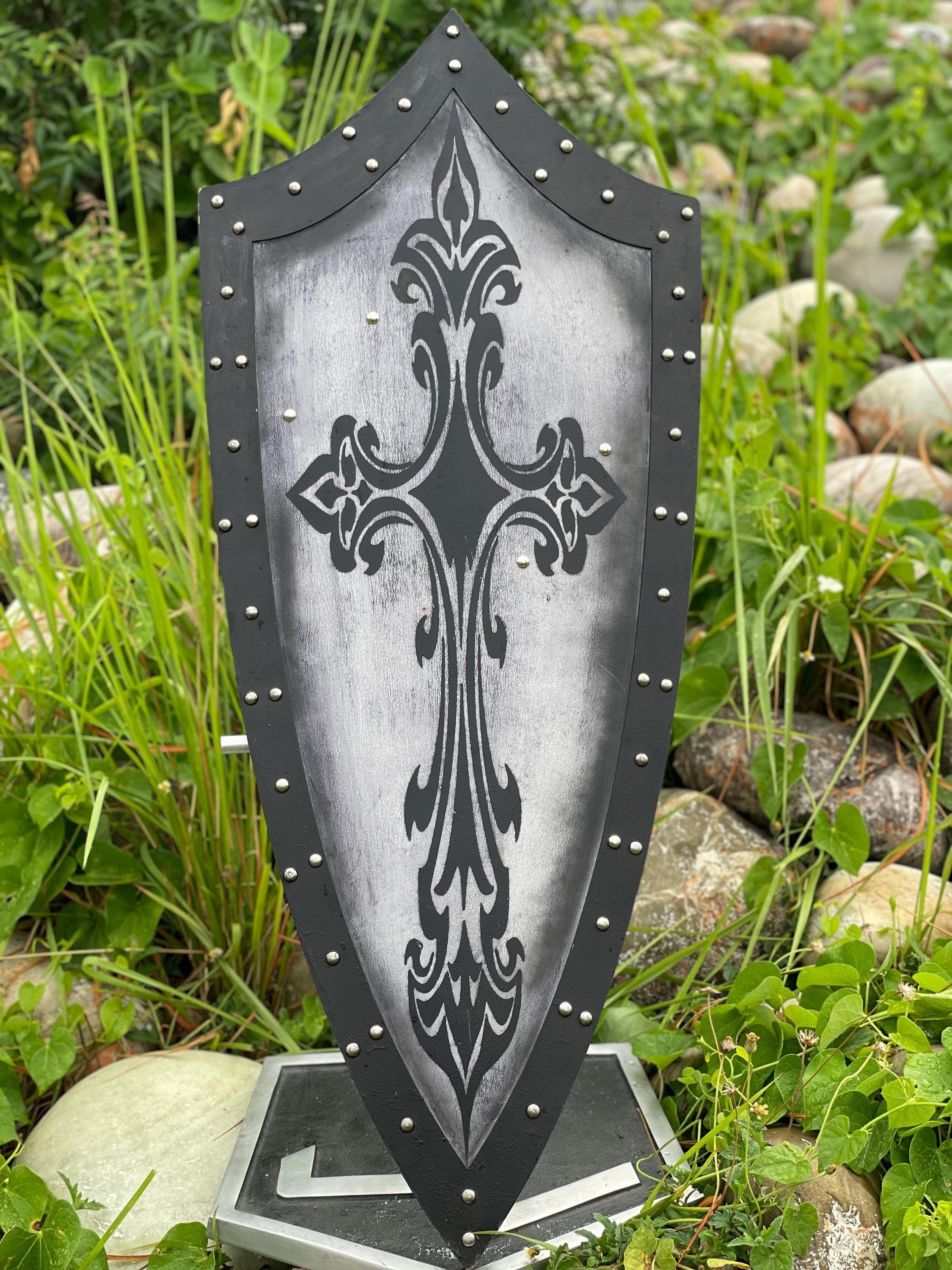 Templar Shield - Medieval Knight Cross Wooden Templar Heater Shield ...