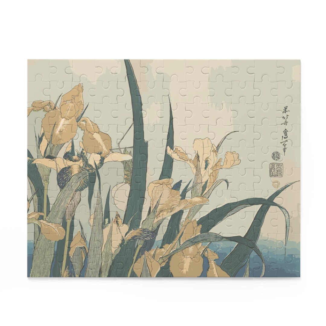 Grasshopper and Iris by Katsushika Hokusai, Jigsaw Puzzle - 120, 252 ...